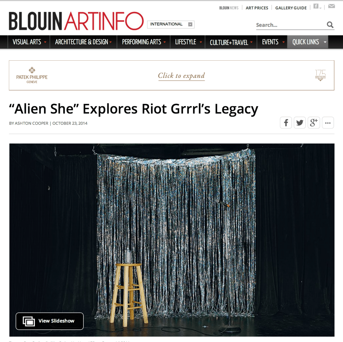 ArtInfo interview on Alien She & Riot Grrrl – Astria Suparak